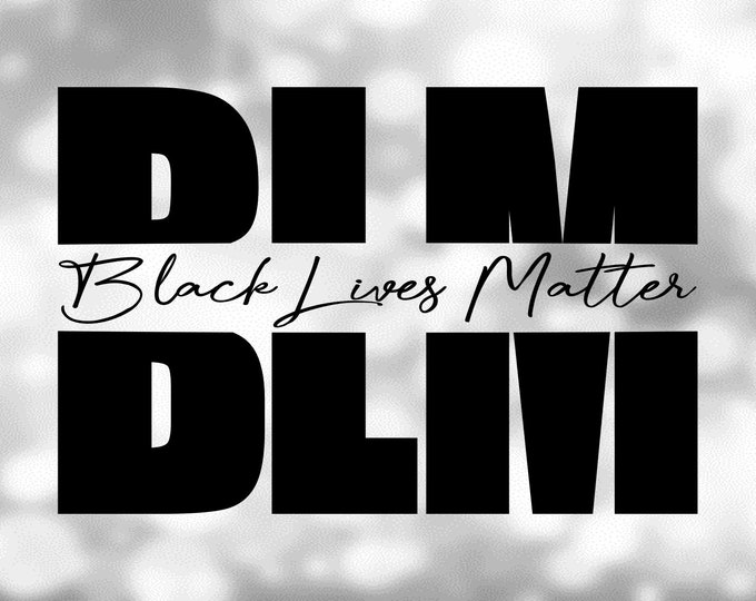 Shape Clipart: Large Bold blm Letters Split With Script Words Inside ...