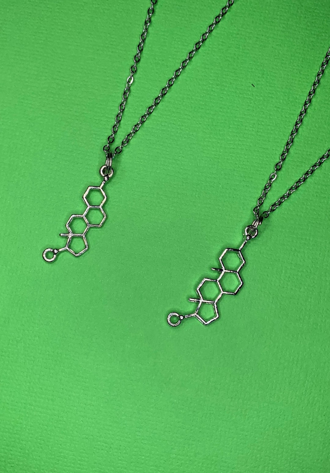 Science Jewelry: Neurotransmitter or Hormone Molecule Necklace With ...