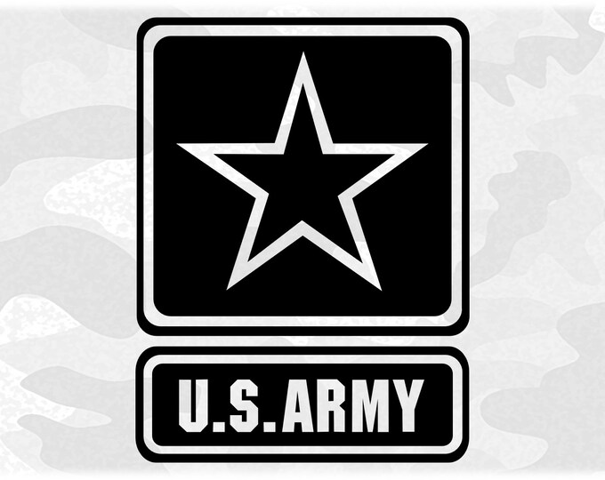 Armed Forces Clipart: Black / White Simple and Easy "u.s. Army" Words ...