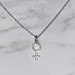 Statement Jewelry - Gold Chain Necklace With Female Symbol or Venus ...