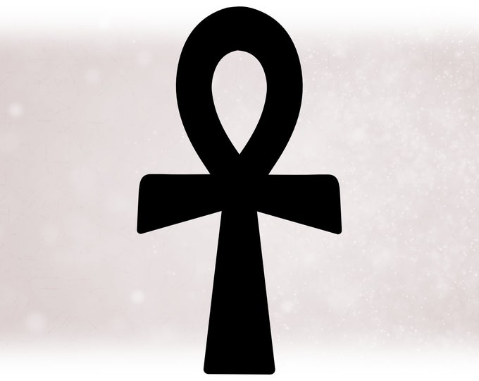 Shape Clipart: Large Black & White Ankh Key to Life or Eternal Life And ...