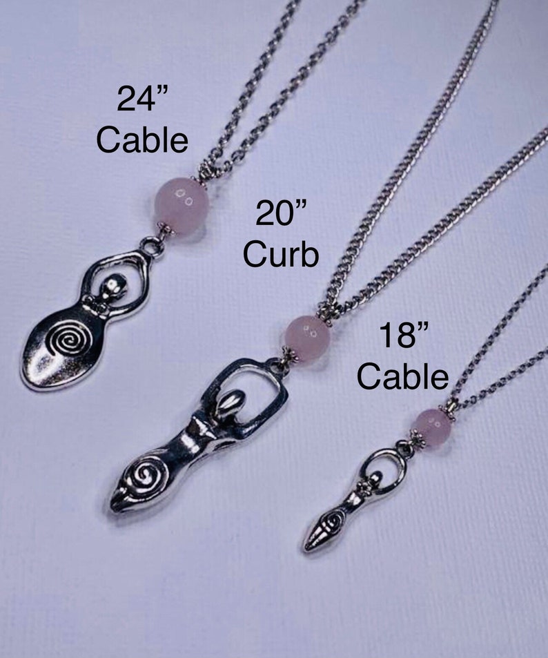 Fertility Goddess Pregnancy Necklace W/ Genuine Rose Quartz | Etsy