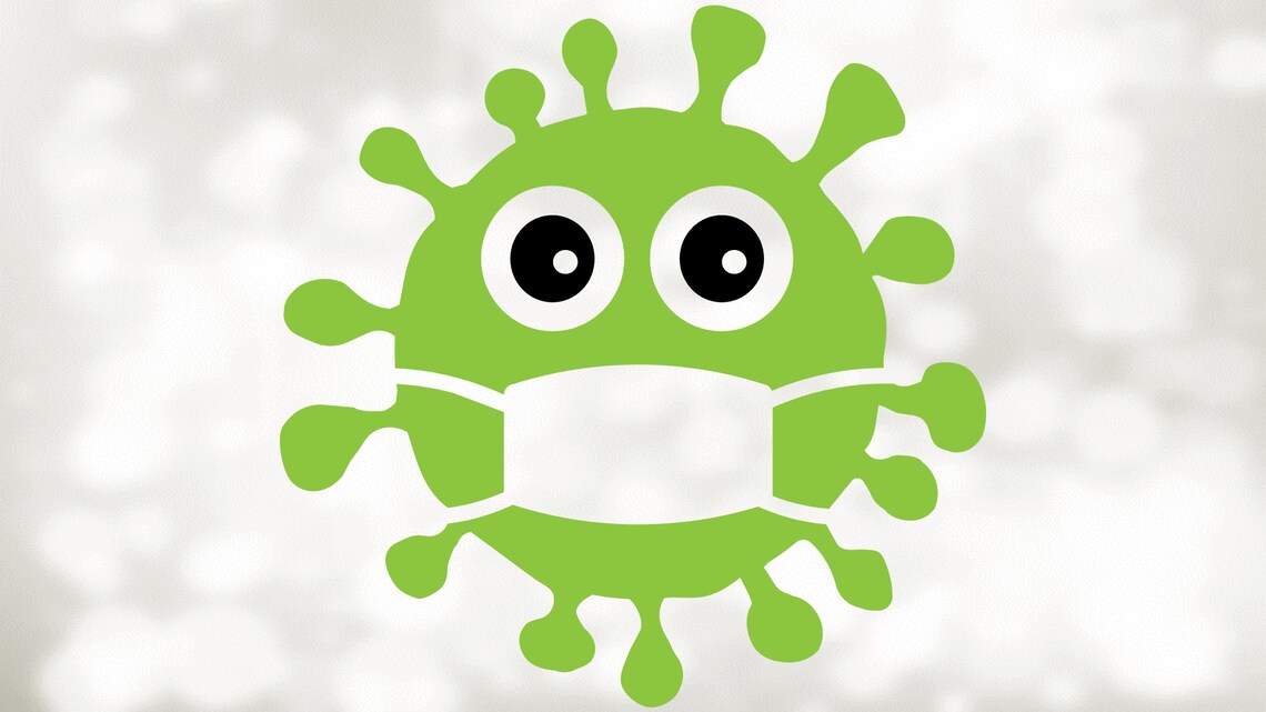 Shape Clipart: Large Black & White Germ Virus Organism | Etsy