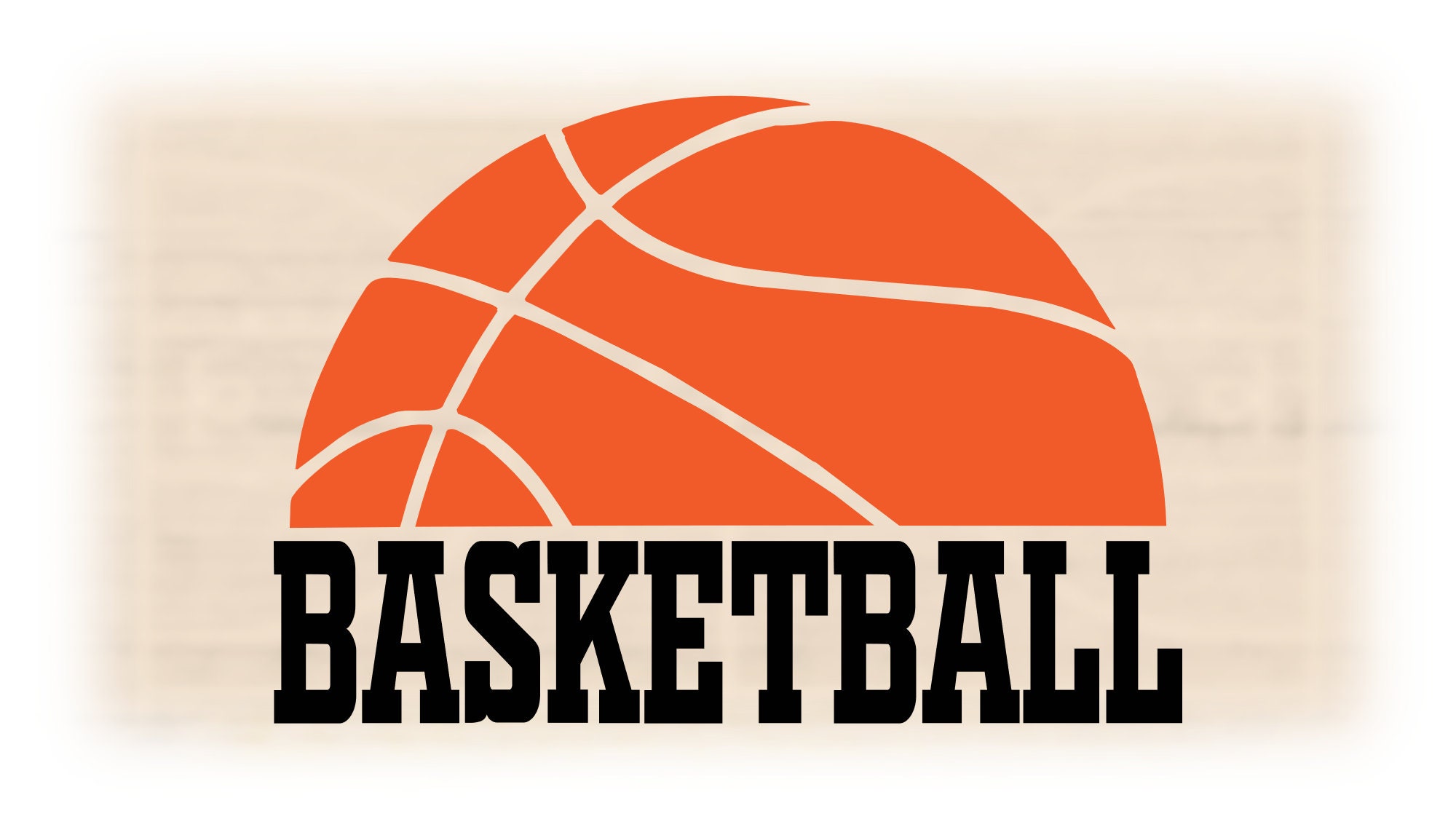 Half Basketball Clipart
