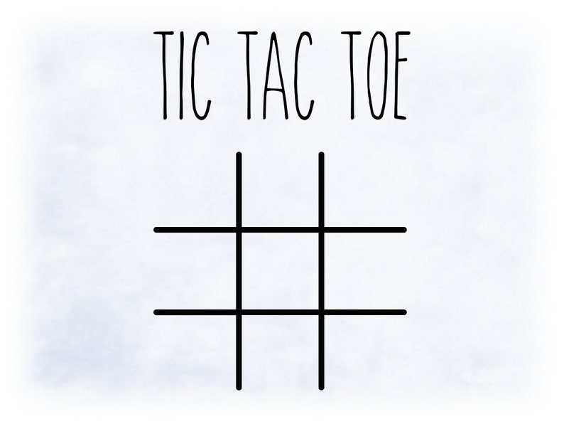 Fun & Game Clip-Art: Black/White Tic Tac Toe Game | Etsy