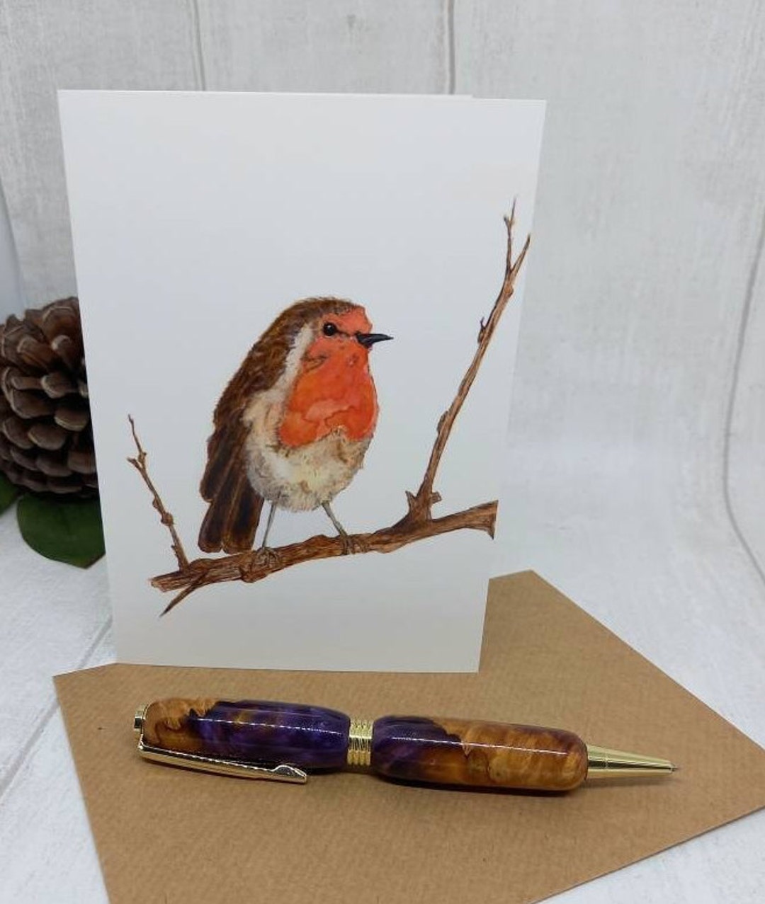 Robin Greetings Card, Robin Birthday Card, Blank Card, Animals and ...