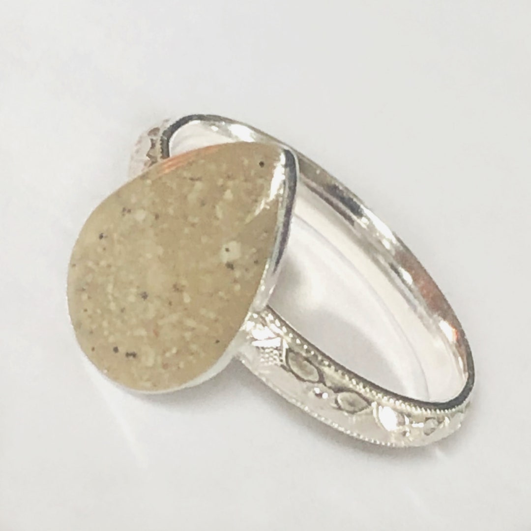 Sterling Silver Cremation Ring With Ashes - Etsy