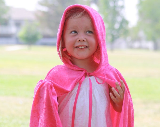 Pink Beauty Princess Cape / Little Girl Cape With Hood / Princess ...