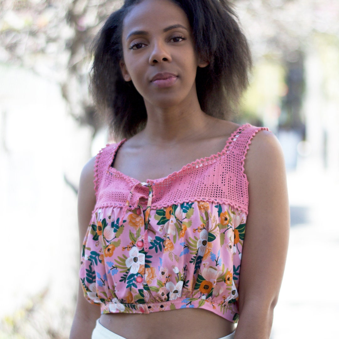 CROCHET PATTERN - Flouncy Peasant Blouse Crochet Pattern, Sewing ...