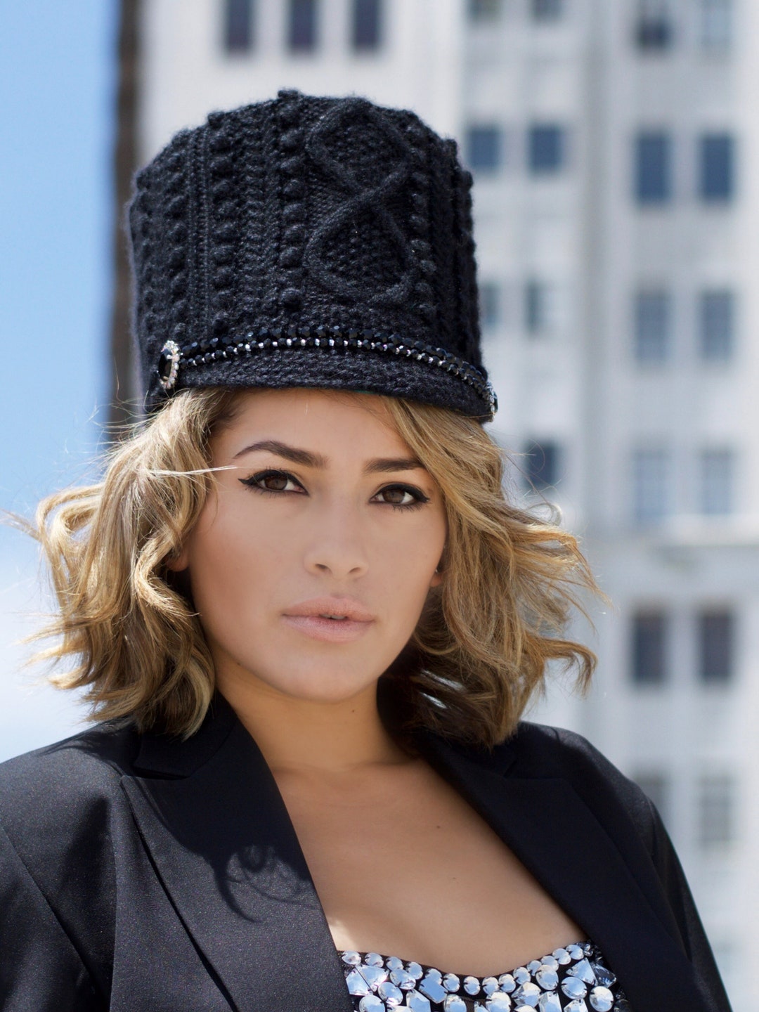 KNITTING PATTERN - Marching Band Hat Knitting Pattern, Military Black ...