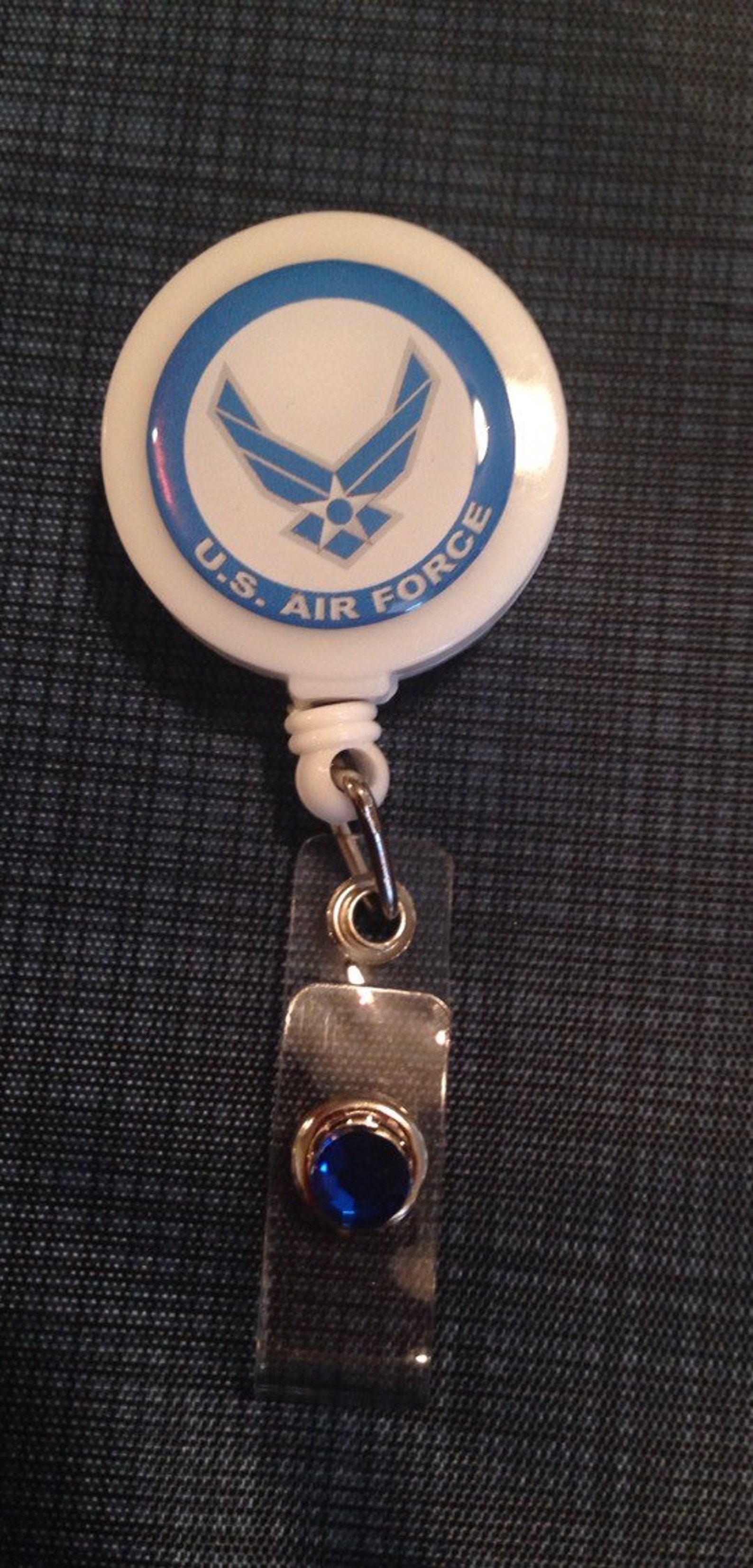 U.S. Air Force Military ID Badge Name Tag Holder Retractable - Etsy