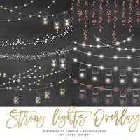Sparkling Bokeh String Lights Clipart – PNG Fairy Lights Overlay ...