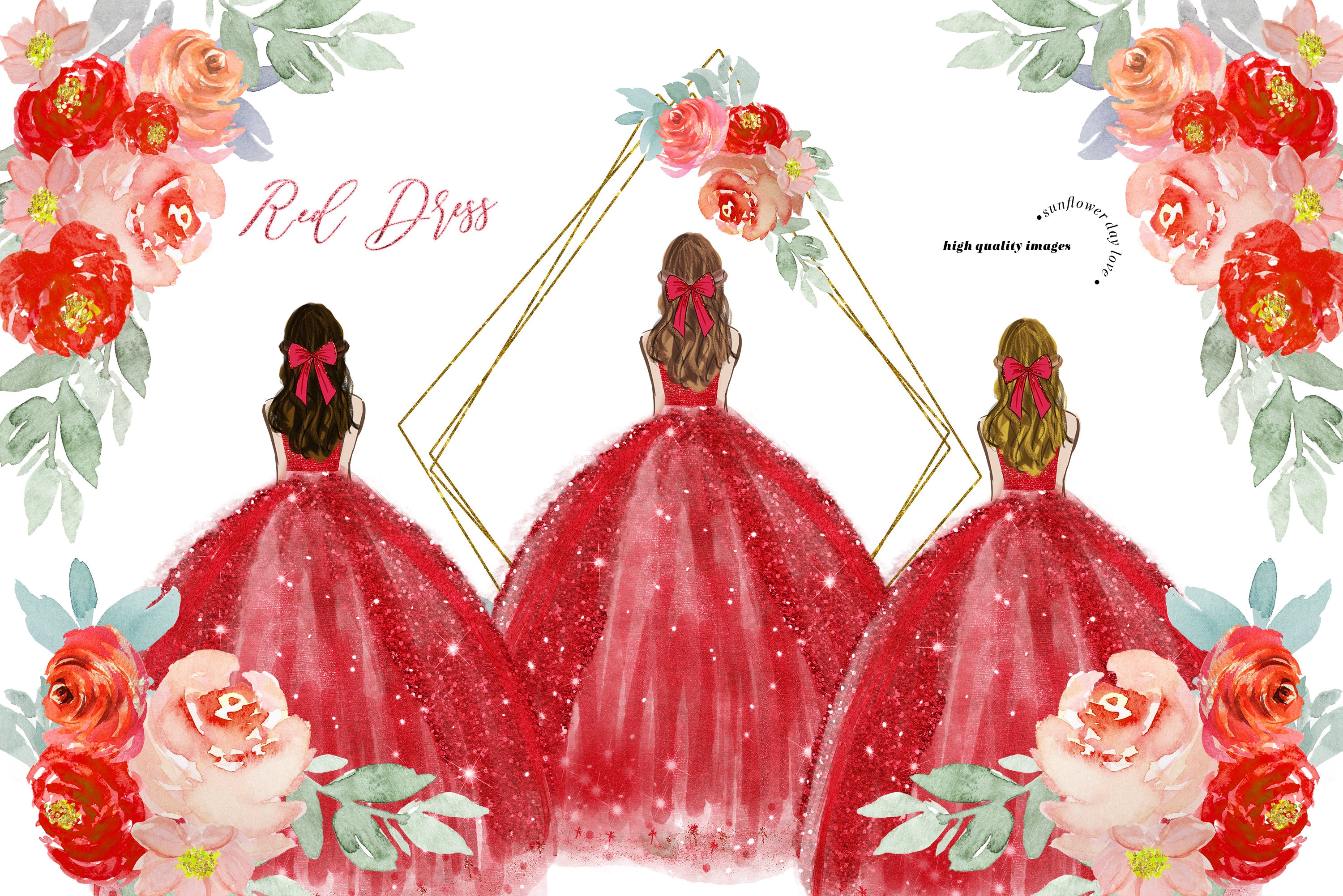 Clip Art Red Dress