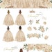 Elegant Champagne Princess Dresses Quinceanera Watercolor Clipart ...