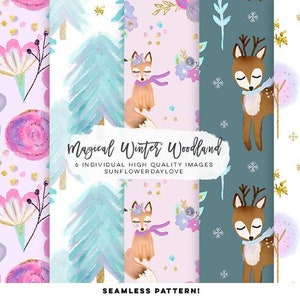 Winter Bundle Clip Art, Christmas and Winter Bundle, Snowflakes Clipart ...