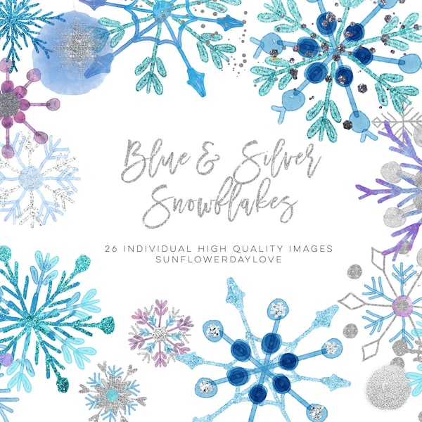 Snowflake Clip Art - Etsy
