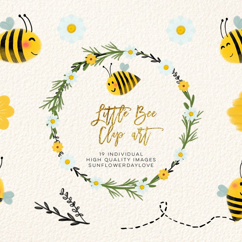 Honey Bee Clip Art - Etsy