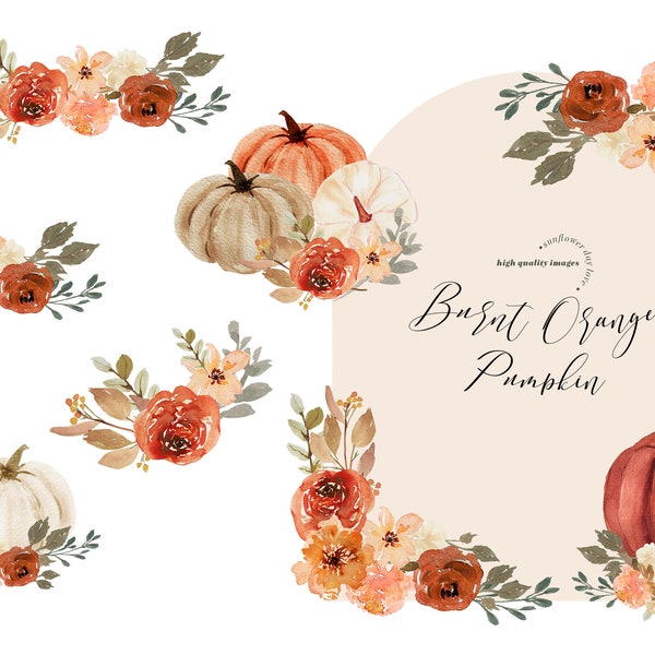 Fall Flowers Clip Art - Etsy