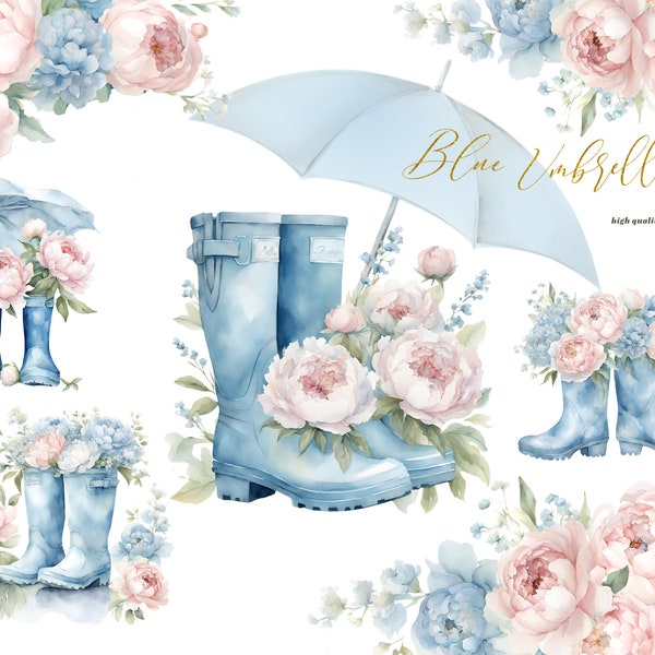 April Shower Clipart - Etsy