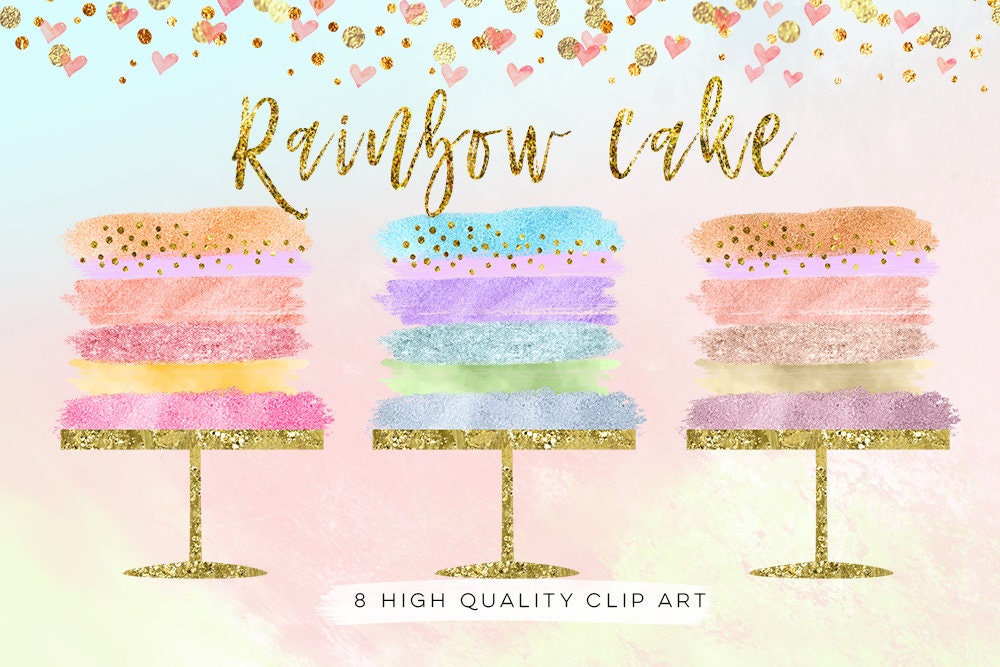 Birthday Cake Clip Art Wedding Cake Clip Art Set Party - Etsy