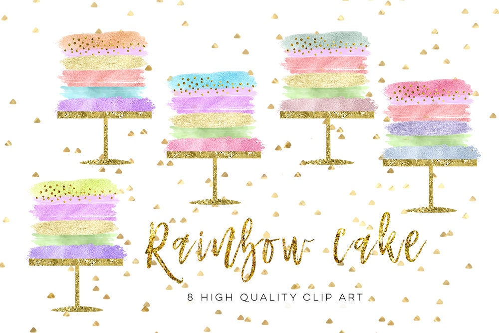 Birthday Cake Clip Art Wedding Cake Clip Art Set Party - Etsy