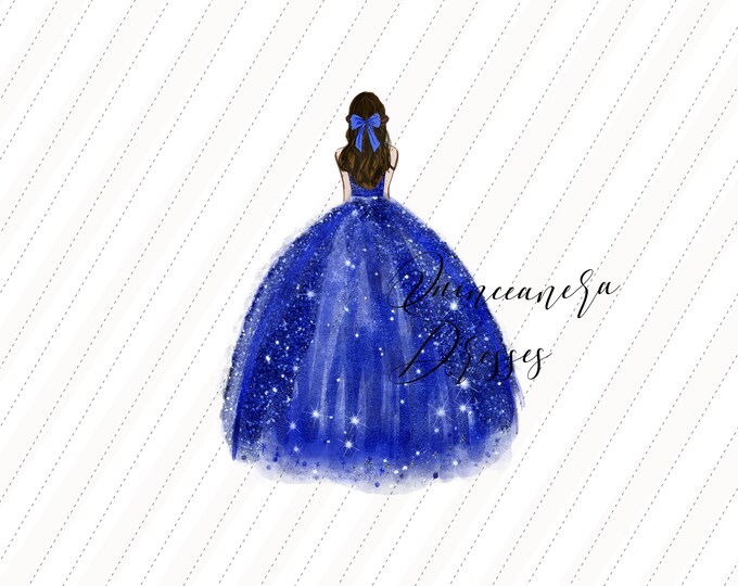 Royal Blue Floral Quinceañera Invitation Editable Instant Download ...