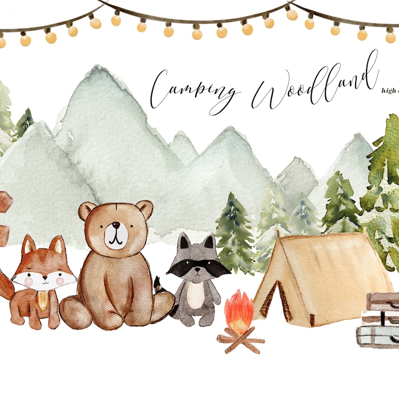 Nursery Camping Animals - Etsy