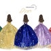 Colorful Princess Dresses Bundle Watercolor Clipart, Red Blue Purple ...