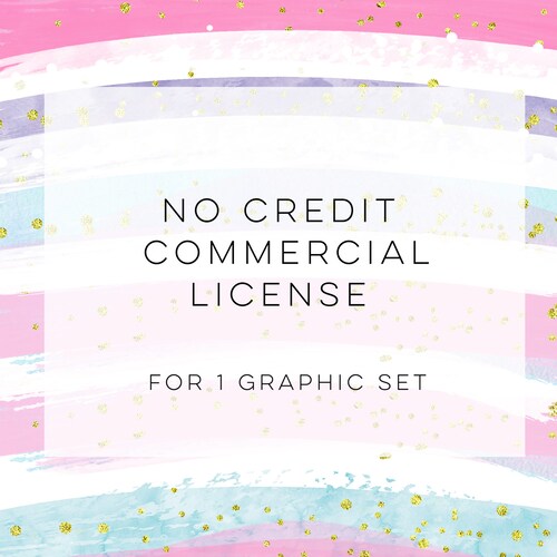 No Credit Commercial License Commercial Use License No - Etsy