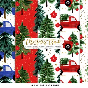 Watercolor Christmas Digital Paper, Seamless Christmas Pattern ...