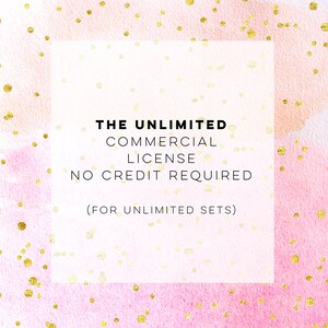 Unlimited No Credit Commercial License Commercial Use - Etsy