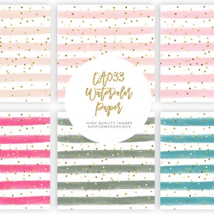 Pink Floral Digital Paper Pack Gold Glitter Hand Drawn - Etsy
