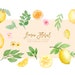 Watercolor Lemon Citrus Fruit Clipart, Summer Floral Yellow Clipart ...