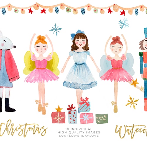 Nutcracker Clip Art Christmas Ballet Illustration Winter - Etsy