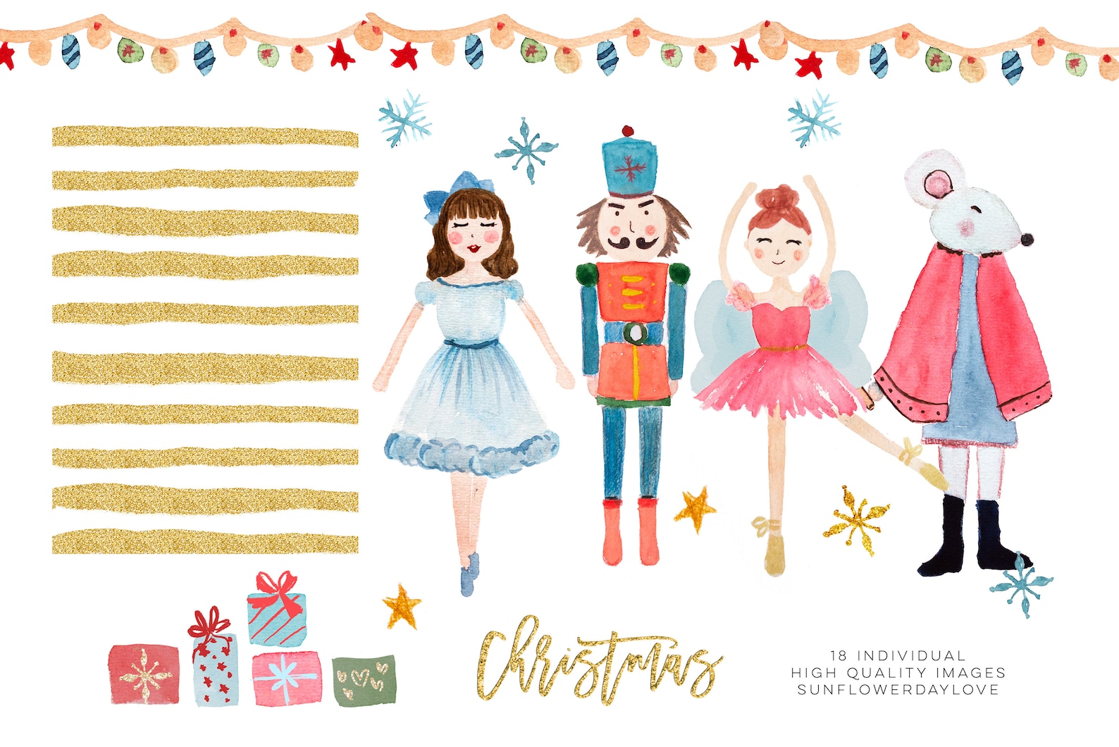 Nutcracker Clip Art Christmas Ballet Illustration Winter - Etsy