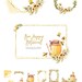 Bee Watercolor Clipart, Greenery Bee Frames Clip Art, Honey Bees ...