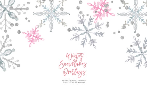 Winter Snowflake Clip Art Borders