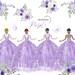 Lilac Purple Princess Dress Clipart Lilac Purple Flowers - Etsy