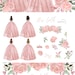 Rose Gold Princess Dresses Quinceañera, Rose Gold Flowers Watercolor ...