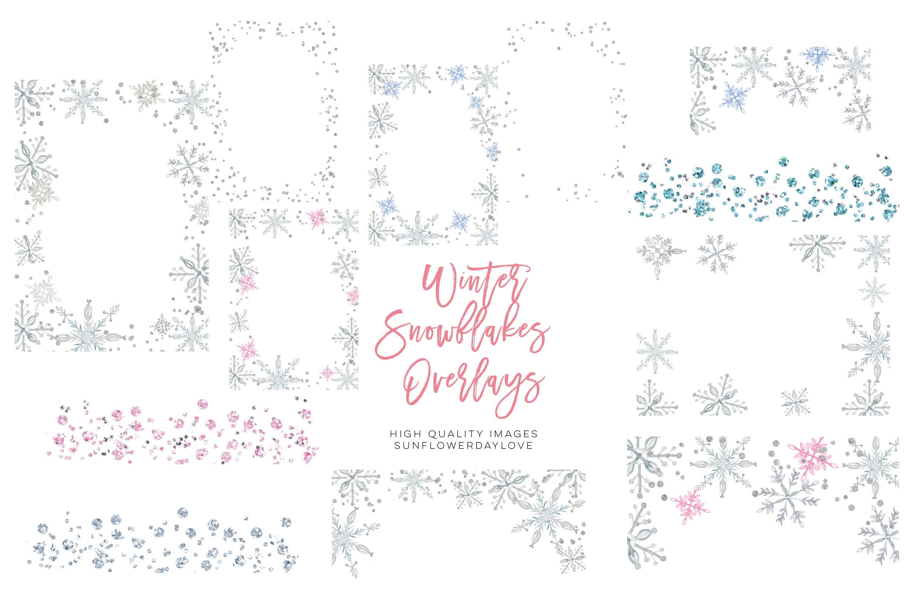 Winter Snowflakes Border