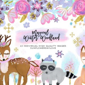 Winter Bundle Clip Art, Christmas and Winter Bundle, Snowflakes Clipart ...