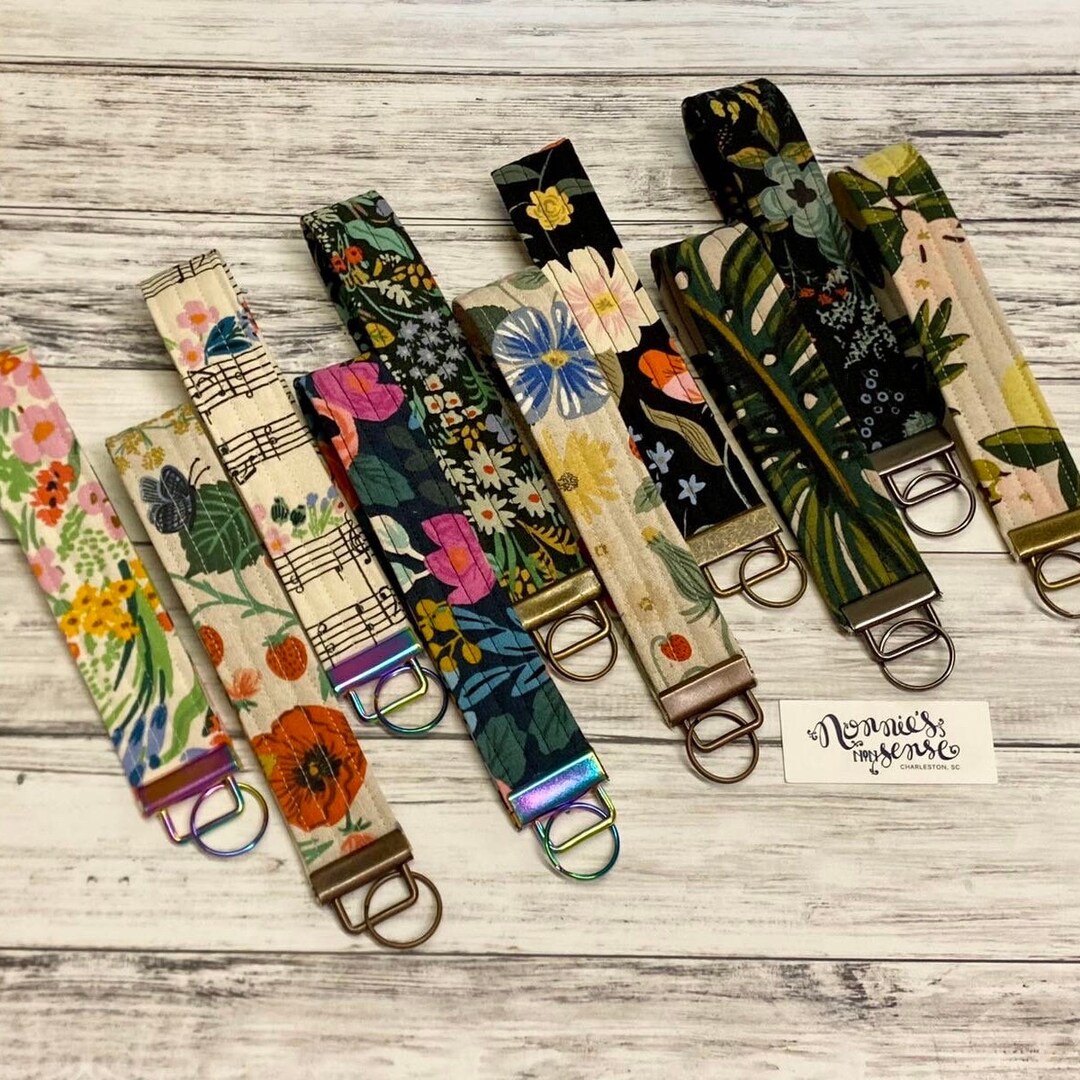 Rifle Paper Co. Fabric Key Fob: Cotton Woven Key Holder - Etsy