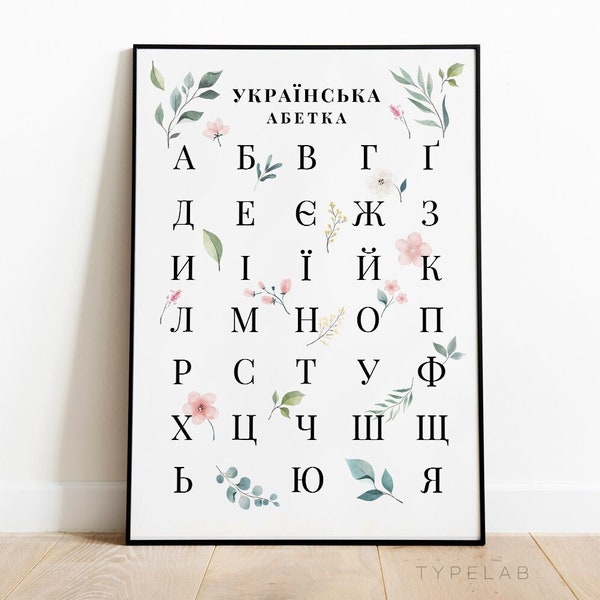 Ukrainian Alphabet Poster - Etsy