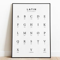 Simple Alphabet Chart - Download PDF - Etsy