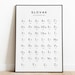 Slovak Alphabet Print | Slovakia Language Learning Chart Poster - Black ...