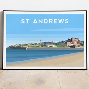 St Andrews Art Print Scotland Travel Print St Andrews Art - Etsy