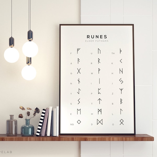 Viking Black and White Print - Etsy