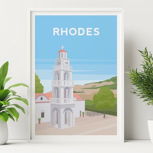 Rhodes Greece Poster Print - Etsy UK