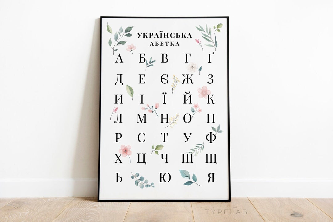 Ukrainian Alphabet Poster