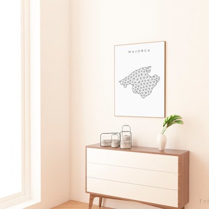 Majorca Print, Spain Map Print, Balearic Islands Travel Poster ...